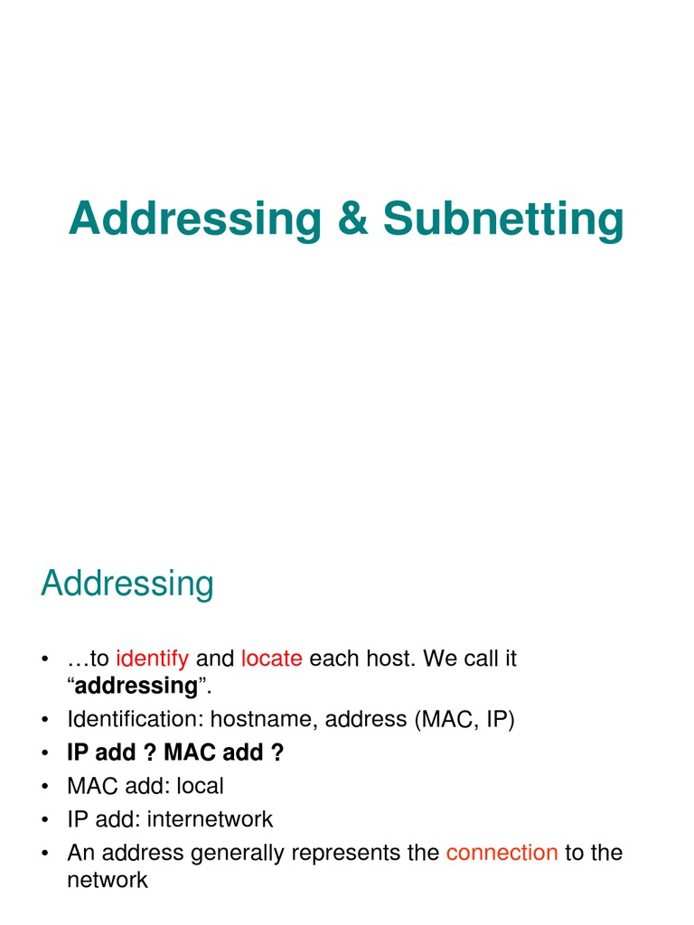 Addressing & Subneting | PDF | Ip Address | Computer Network Addressing & Subneting | PDF | Ip Address | Computer Network
