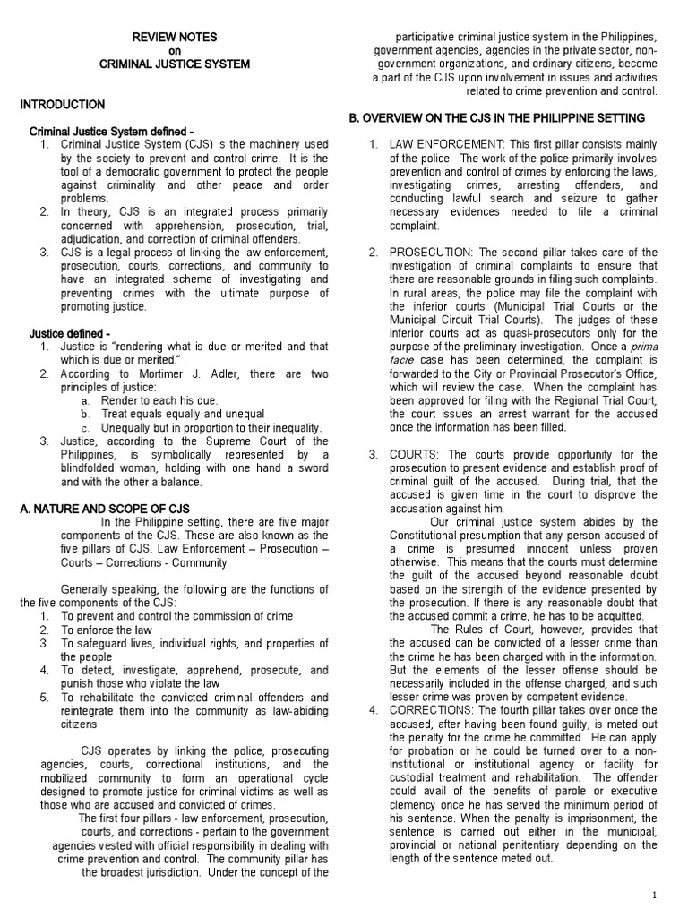 Criminal Justice System | PDF | Prosecutor | Jurisdiction