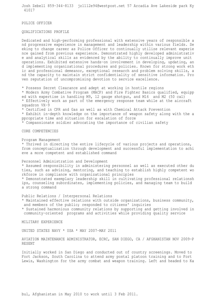 Police Officer | PDF | Military | Military Science