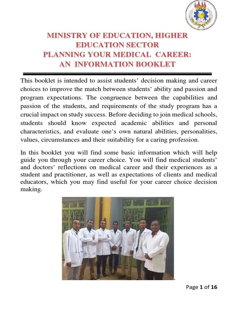 Planning Your Medical Career Choices | PDF | Medical School | Medicine