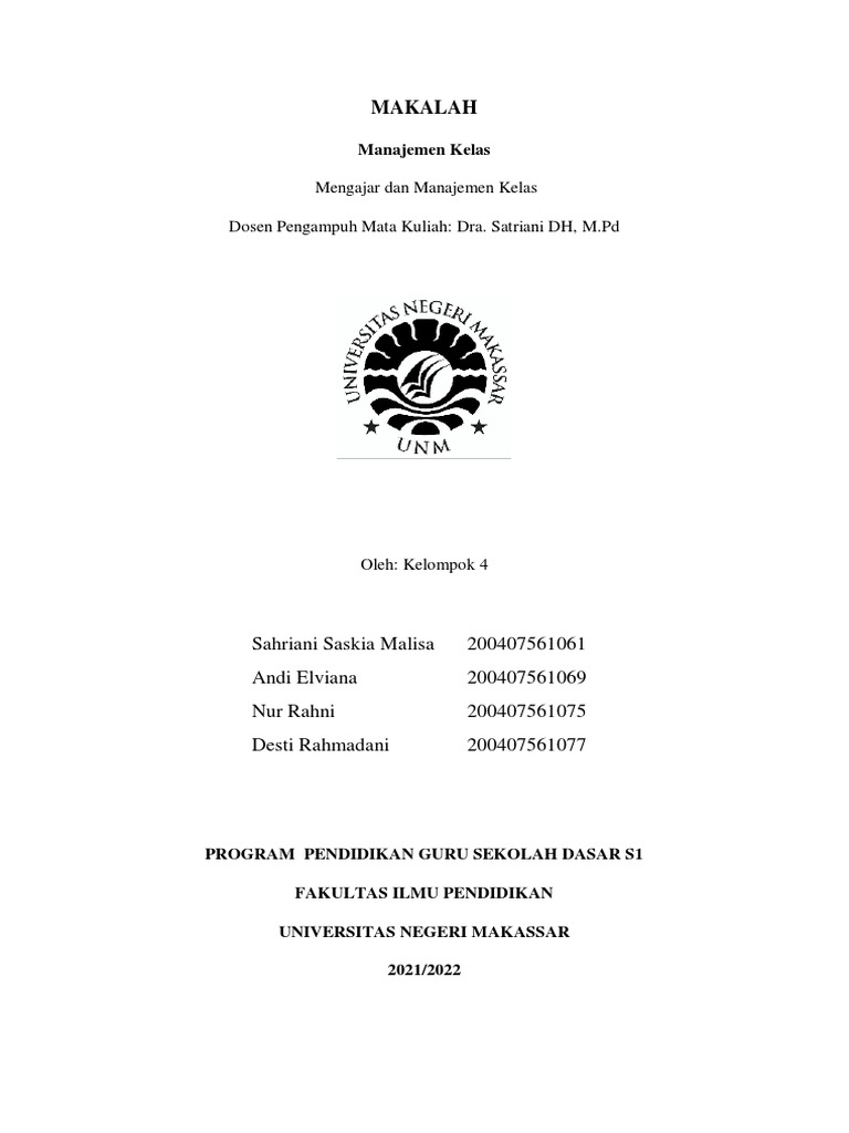 Mengajar Dan Manajemen Kelas | PDF | Karier & Perkembangan