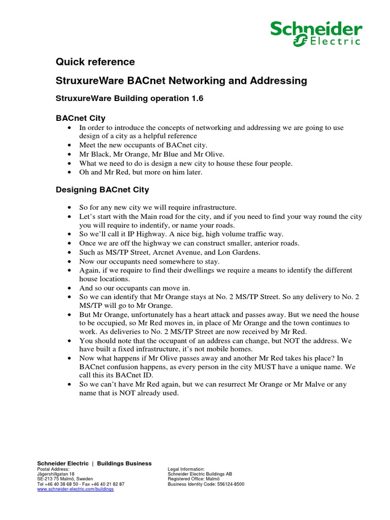 02 - QR BACnet Networking and Addressing | PDF | Internet Protocols | Computer Network