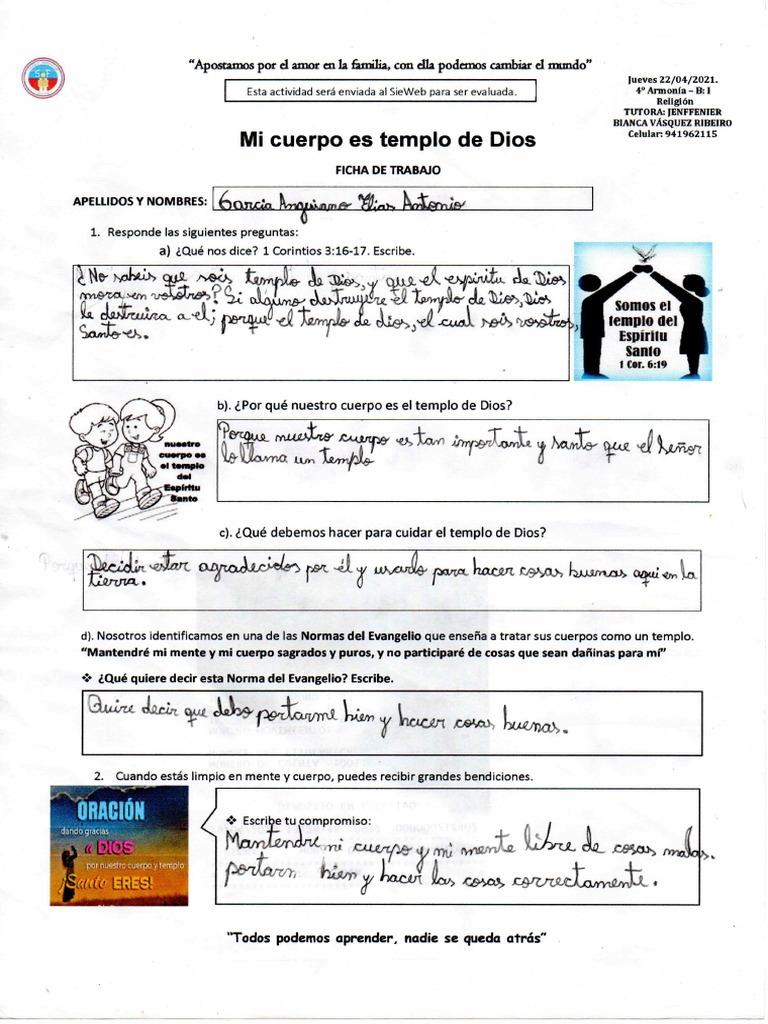 Mi Cuerpo Es Templo de Dios | PDF