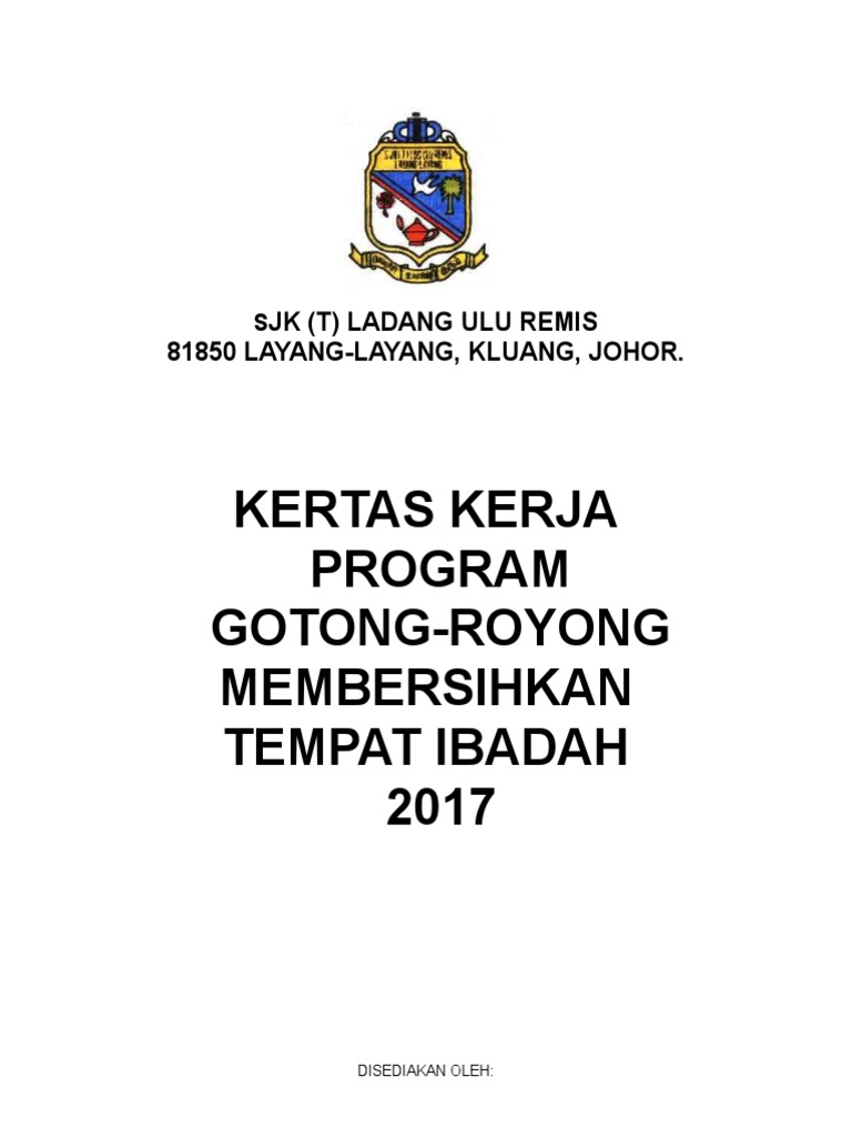 Kertas Kerja Program Gotong-Royong | PDF