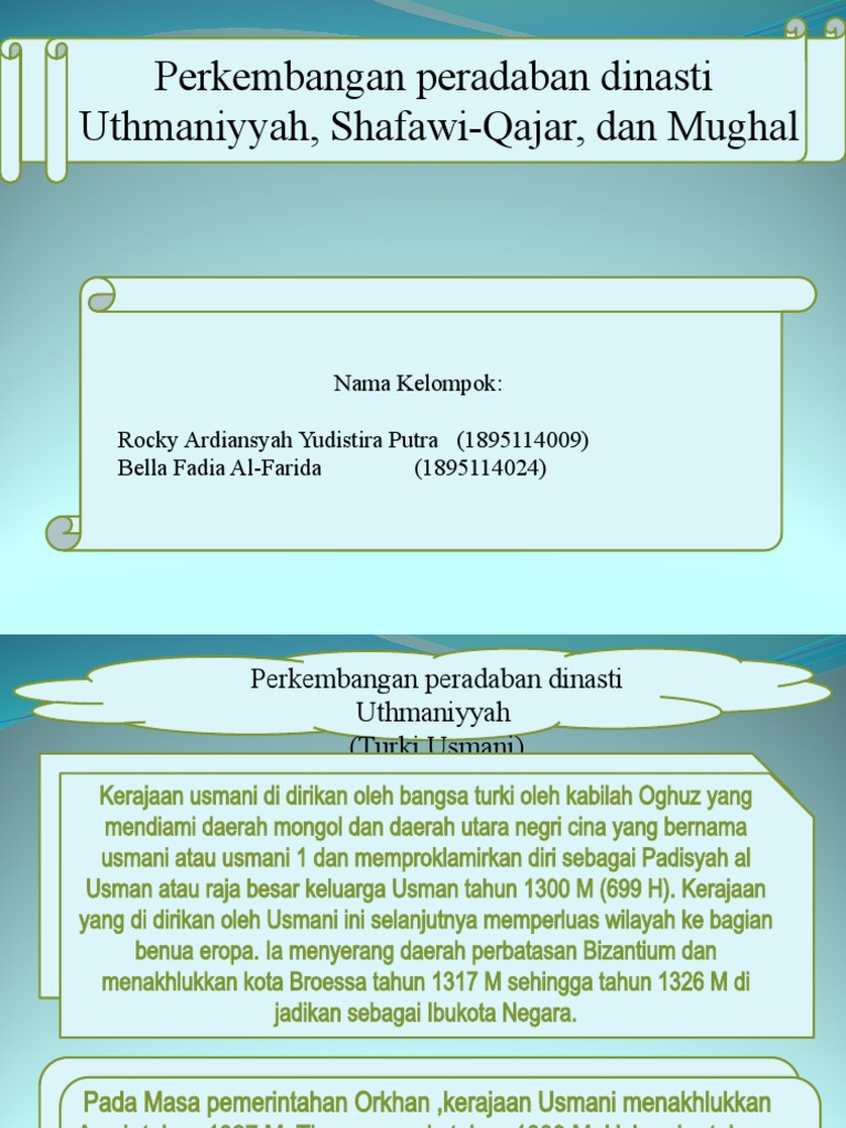 Peradaban Dinasti Uthmaniyyah, Shafawi, dan Mughal | PDF