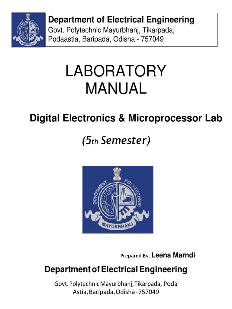 Digital Microprocessor Lab Manual 5th Sem | PDF | Logic Gate | Digital ...