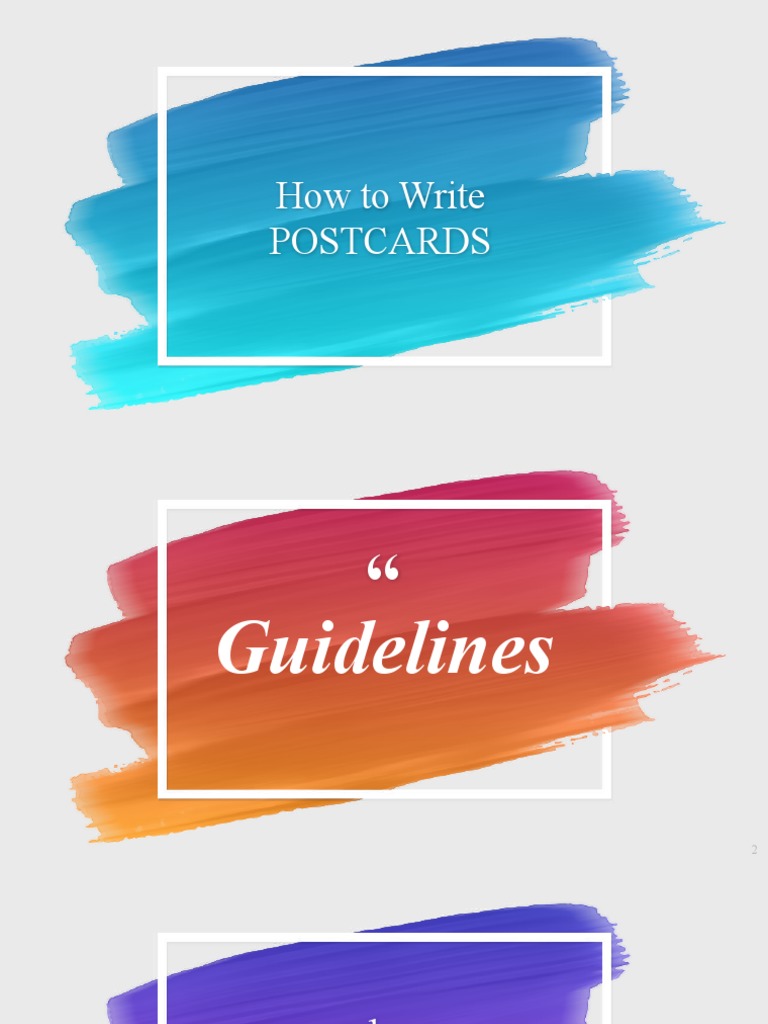 How to Write a Postcard Effectively | PDF