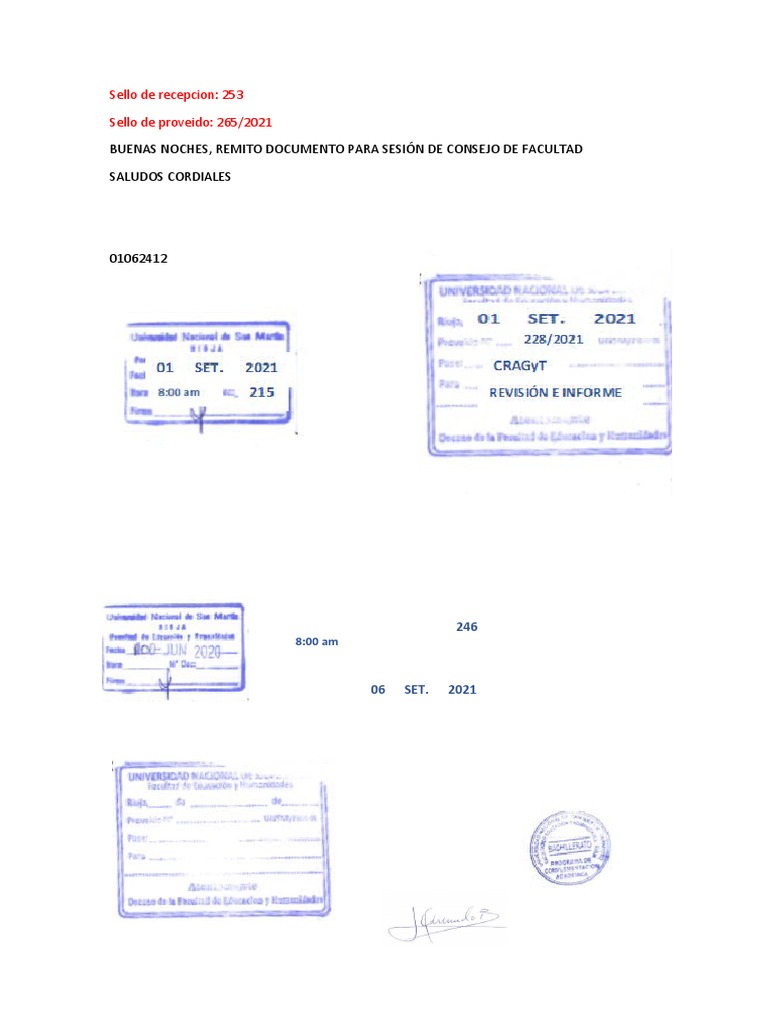 Sello de Recepción | PDF | América del Sur