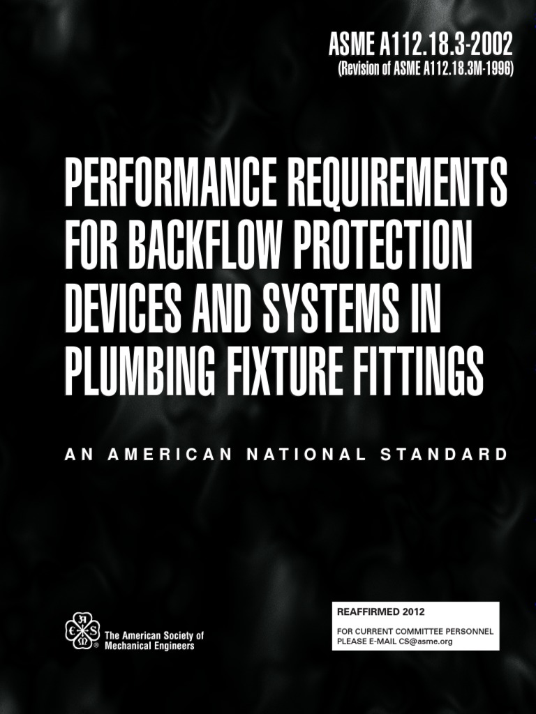 Asme A112.18.3 | PDF | Reliability Engineering | Tap (Valve)