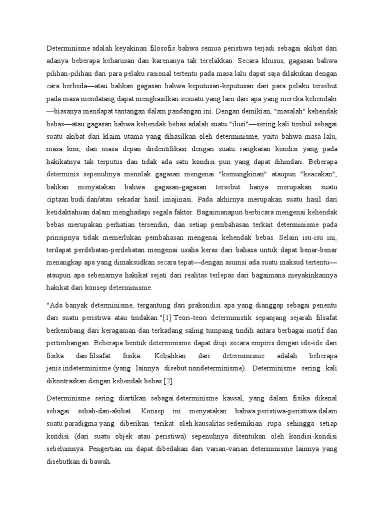 Memahami Konsep Determinisme | PDF | Ilmu Sosial