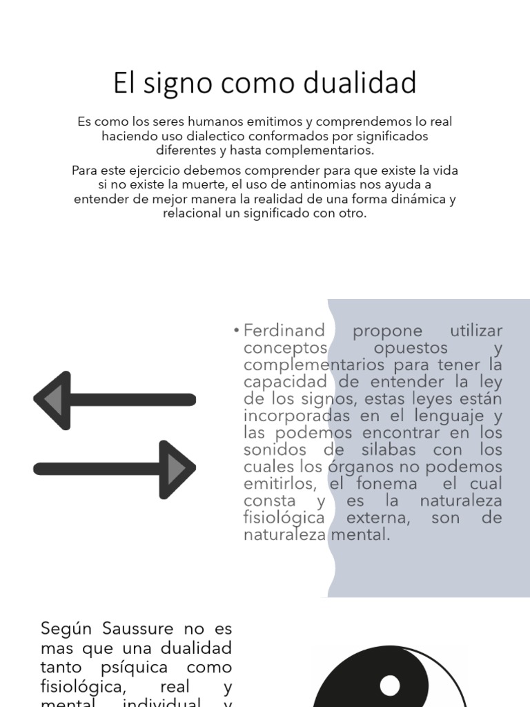 El Signo Como Dualidad SE | PDF