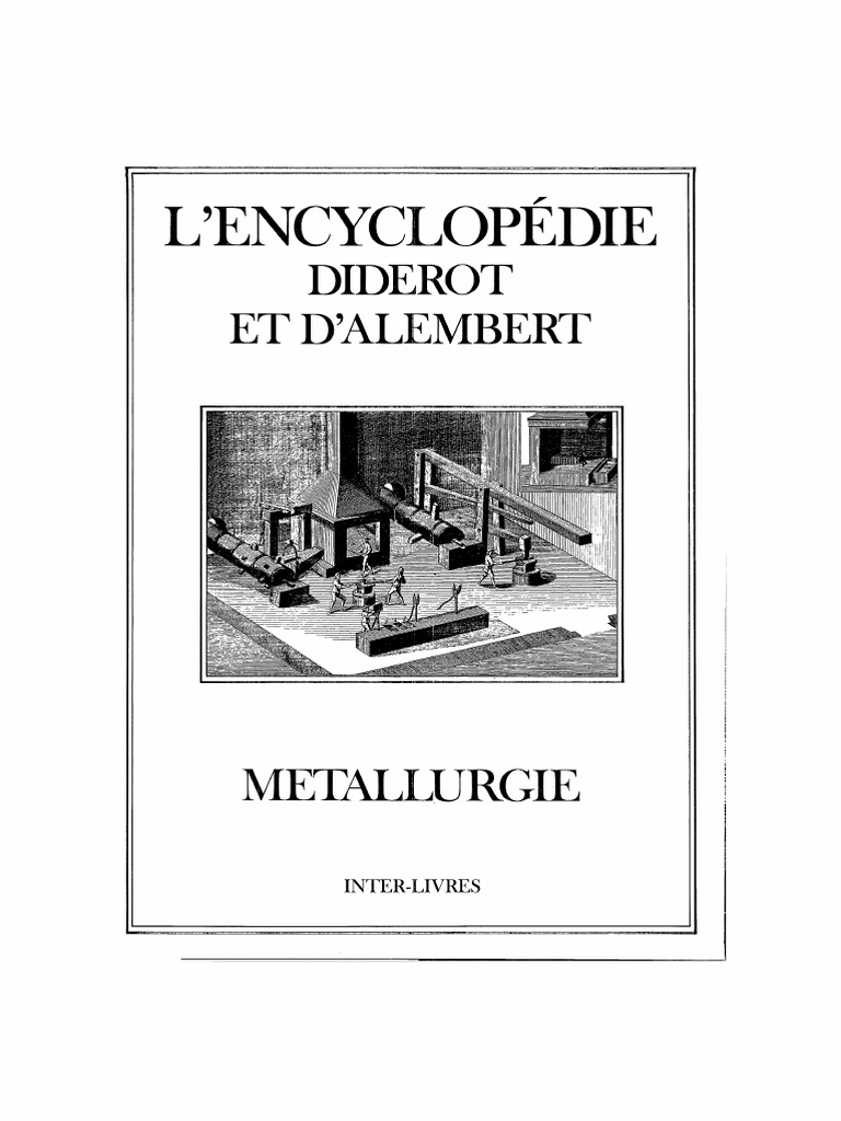 Encyclopedie Diderot Et D'Alembert - Metallurgie | PDF