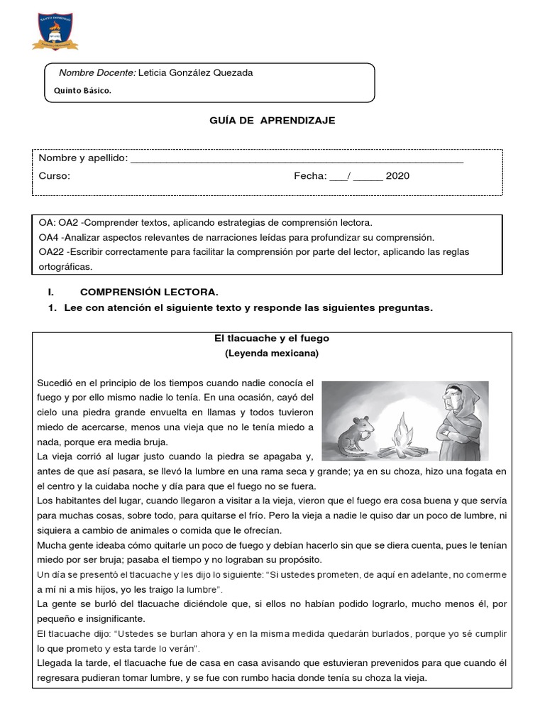 Guía de Aprendizaje N°1 | PDF