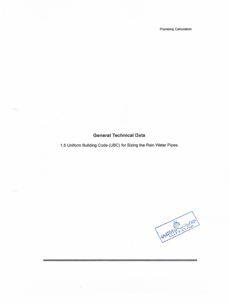 Rain Water Pipe Sizing - UPC | PDF | Surface Runoff | Precipitation