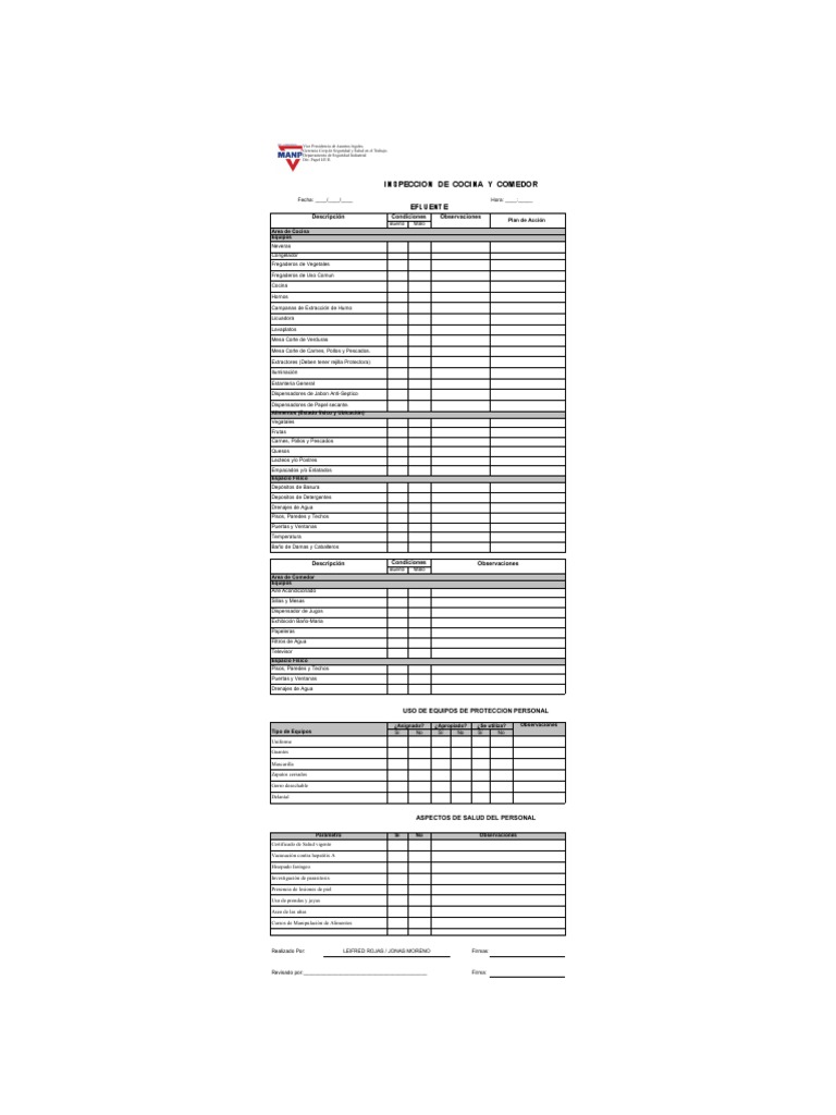FORMAT Insp de Comedor | PDF | Cocina | Carne