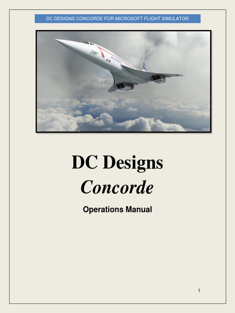 DC Designs Concorde Manual | PDF | Flight Control Surfaces | Cockpit