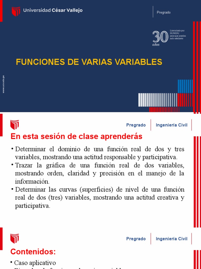Funciones en Varias Variables-2022 | PDF | Función (Matemáticas) | Análisis matemático