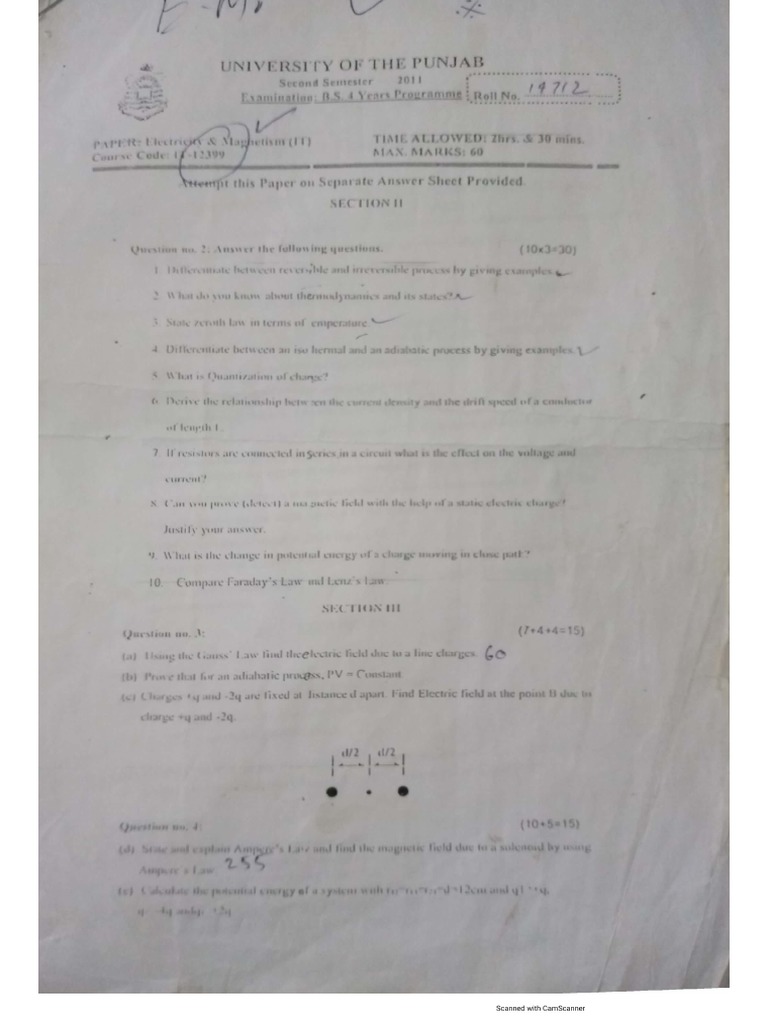 Phy Past Paper | PDF