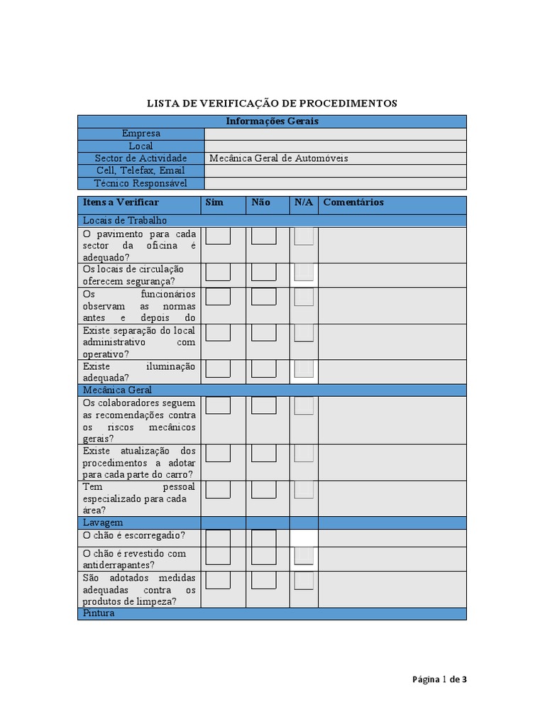 Check List Auto | PDF