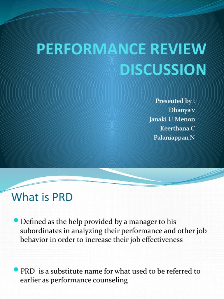 Performance Review Discussion Ppt1 | PDF | Performance Appraisal ...