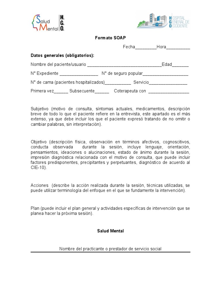 Nuevo Formato SOAP | PDF | Crecimiento personal y profesional