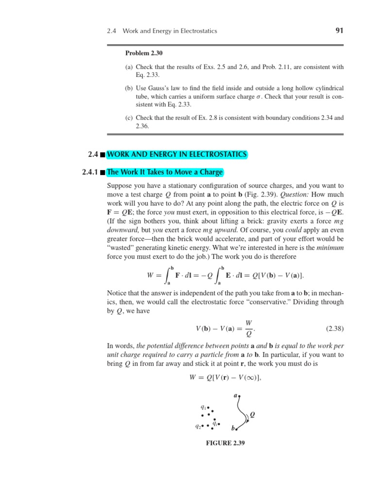 Energía Electrostática en David J. Griffiths-Introduction To Electrodynamics-Addison-Wesley ...