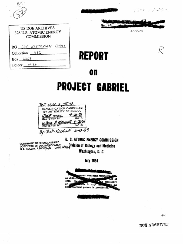 Project Gabriel | PDF | Rain | Nuclear Weapons