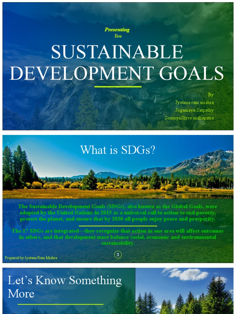 Sustainable Development Goals | PDF