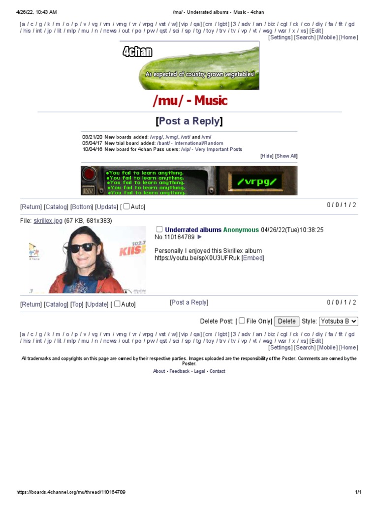 Mu - Underrated Albums - Music - 4chan | PDF | Computer Network ...