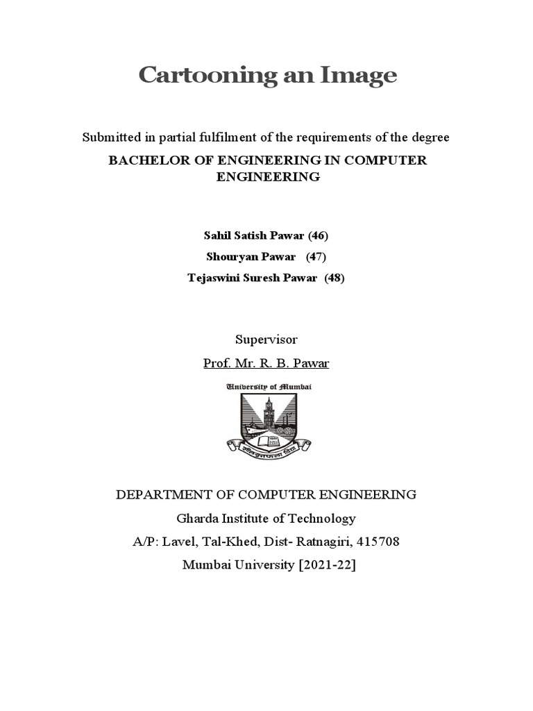 Cartooning An Image Using OpenCV & Python | PDF