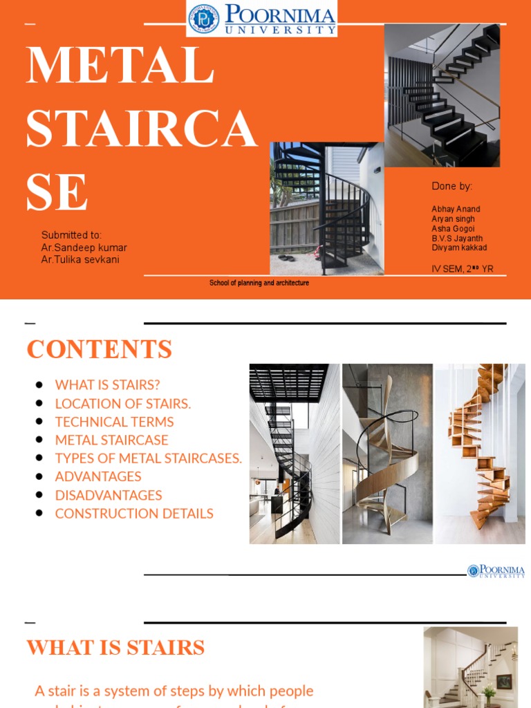 Metal Stairs Construction | PDF | Stairs | Architectural Elements