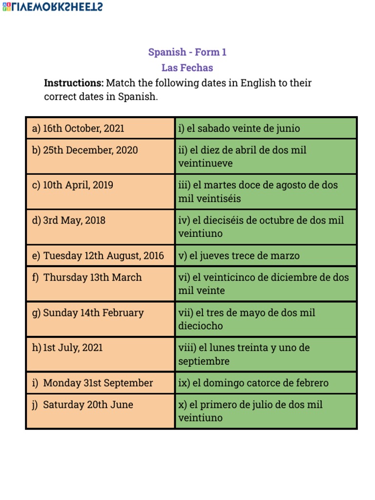 The Dates | PDF