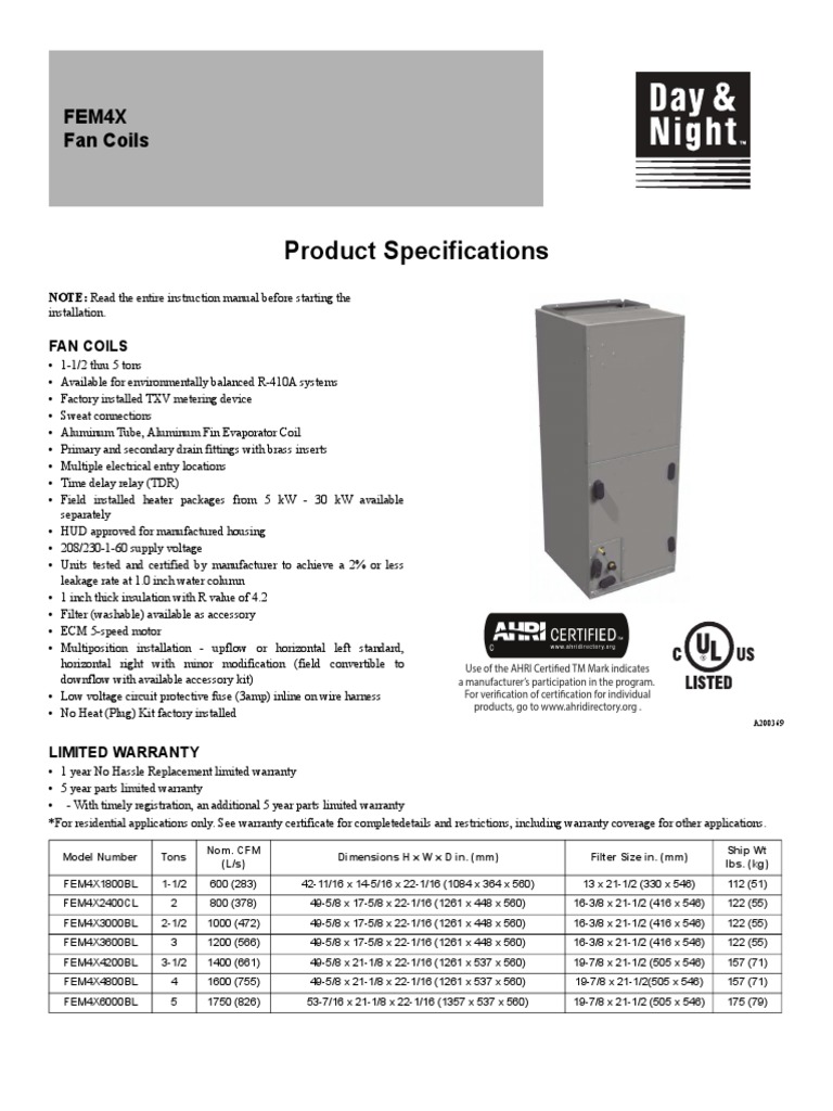 Manejadora FEM4X | PDF | Alternating Current | Electric Motor