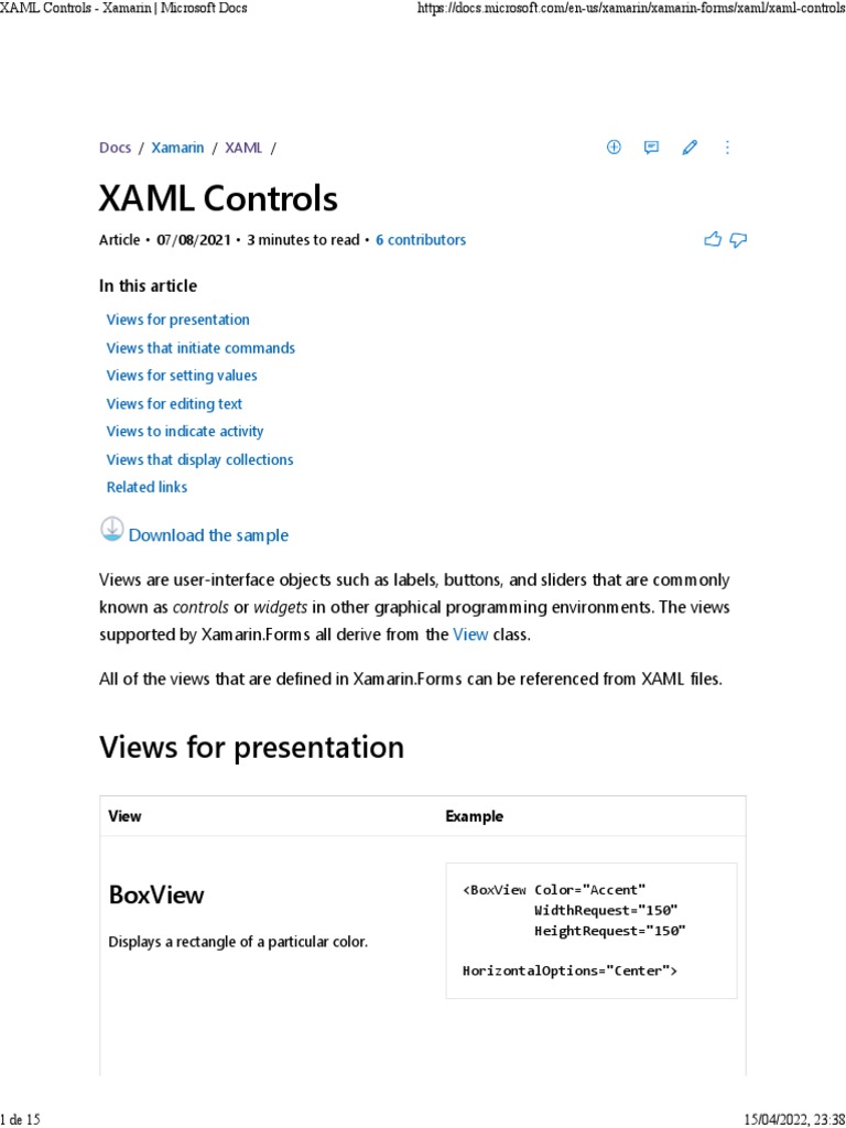 Xaml Controls Pdf Extensible Application Markup Language Software