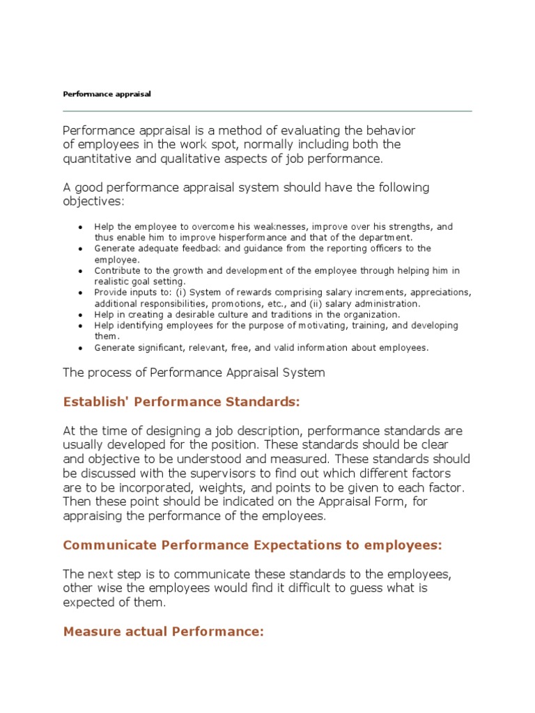 Performance Appraisal Project | PDF | Behavioural Sciences | Performance Appraisal