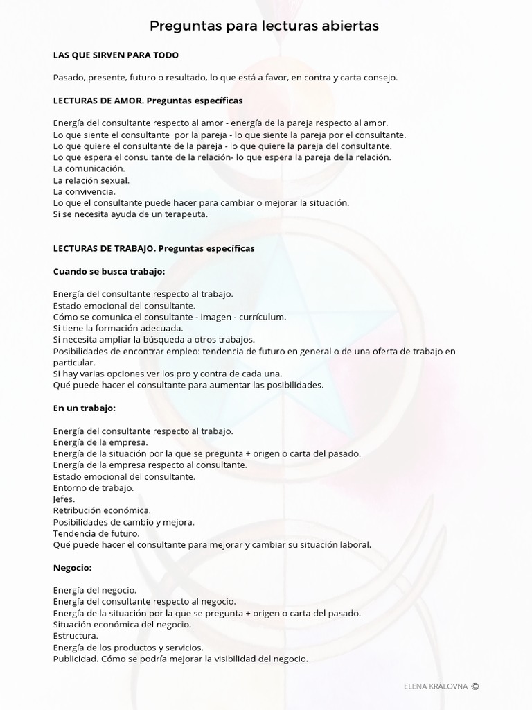 Preguntas para Lecturas Abiertas + Publi | Descargar gratis PDF ...