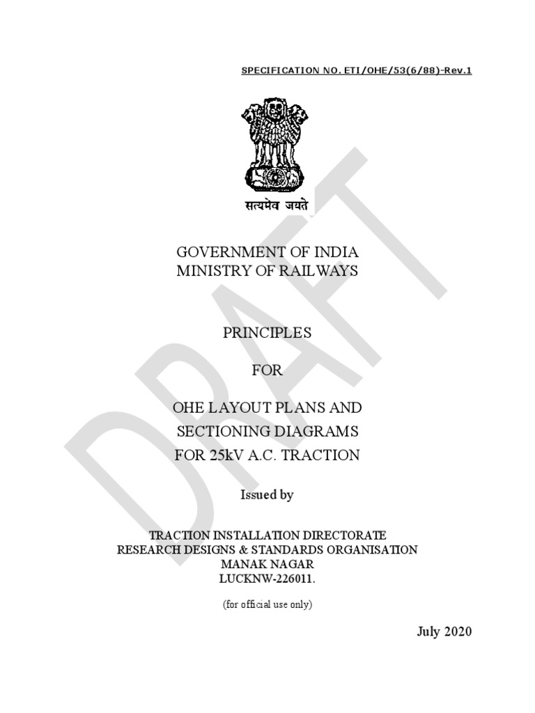 DRAFT OHE Layout and Plan - 05082020 - Uploading | PDF | Electrical ...