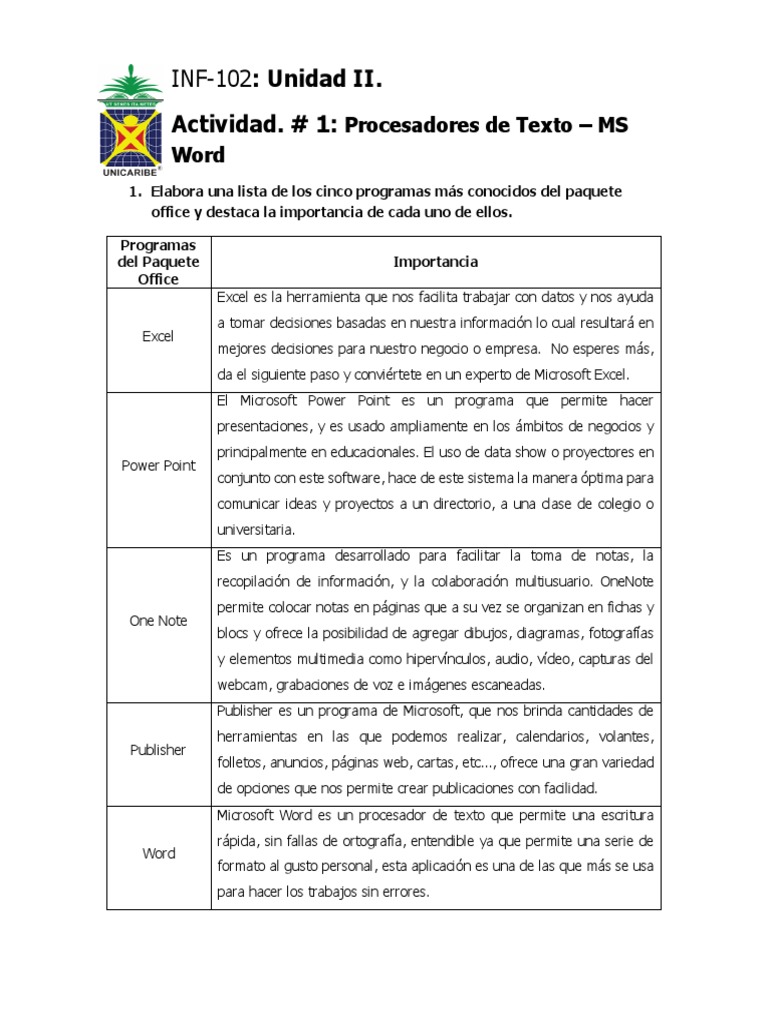 PROCESADOR DE TEXTOS MSS WORD | PDF | Software de la aplicacion ...