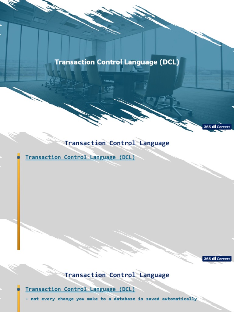 Transaction Control Language (DCL) | PDF | Database Transaction | Sql