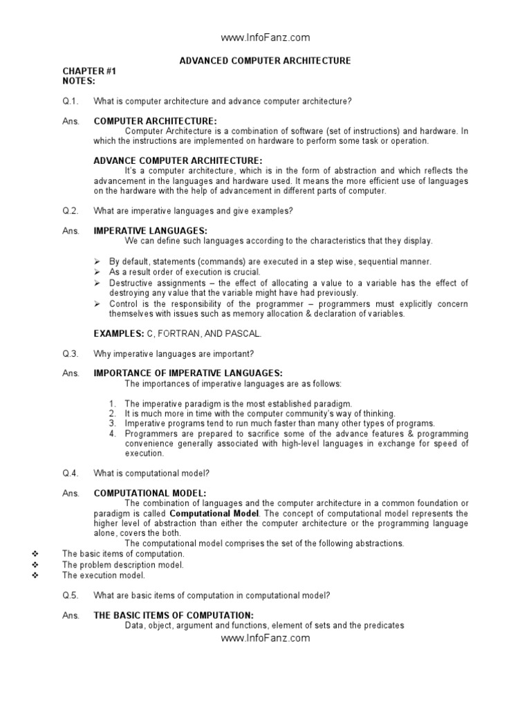 Advanced Computer Architecture | PDF