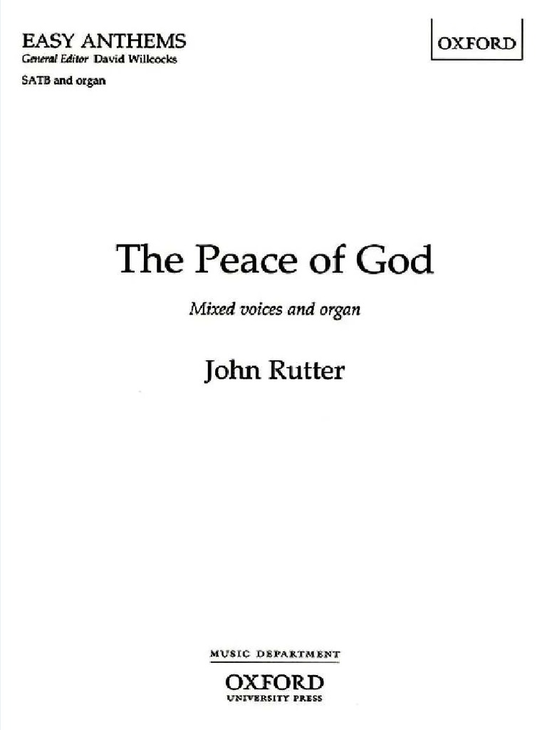 PDF The Peace of God John Rutter - Compress | PDF