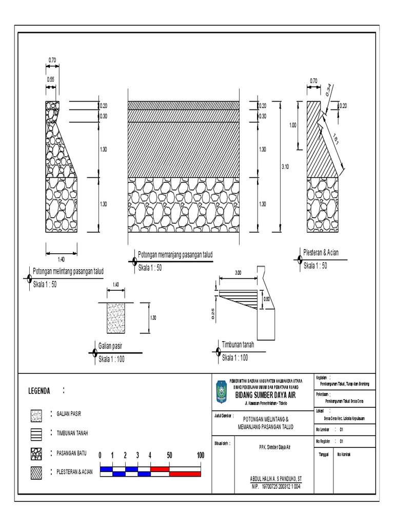 Gambar Talud Desa Cera 1 | PDF