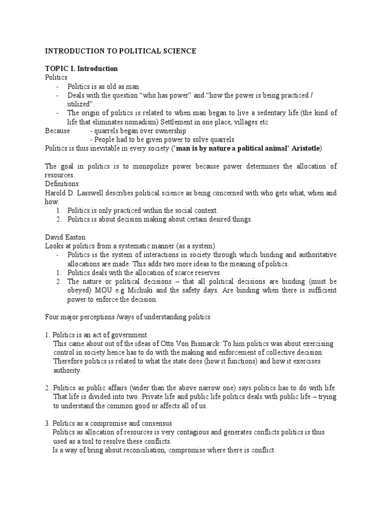 Introduction To Political Science | PDF | Science | Behaviorism