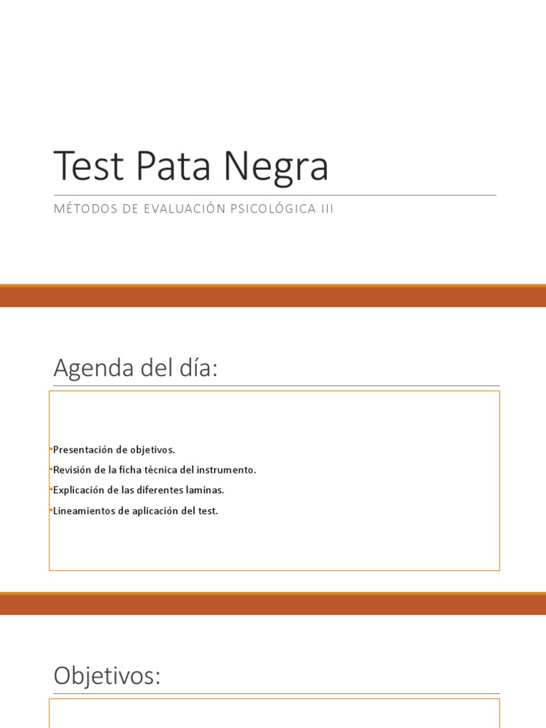 Test Pata Negra - Clases en Linea | PDF | Carné de identidad ...