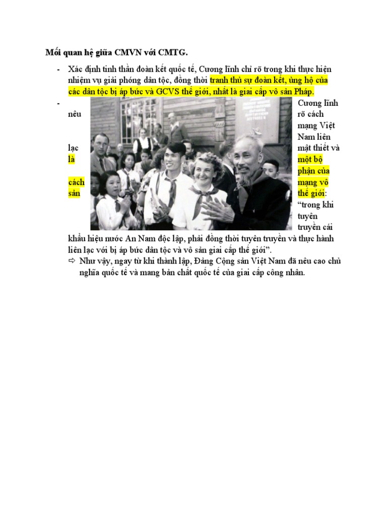 Mối quan hệ giữa CMVN với CMTG | PDF