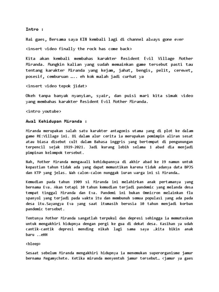 Script Miranda | PDF