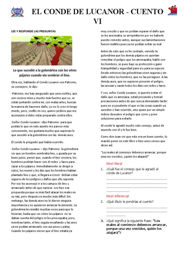 El Conde Lucanor | PDF | Libros para adolescentes