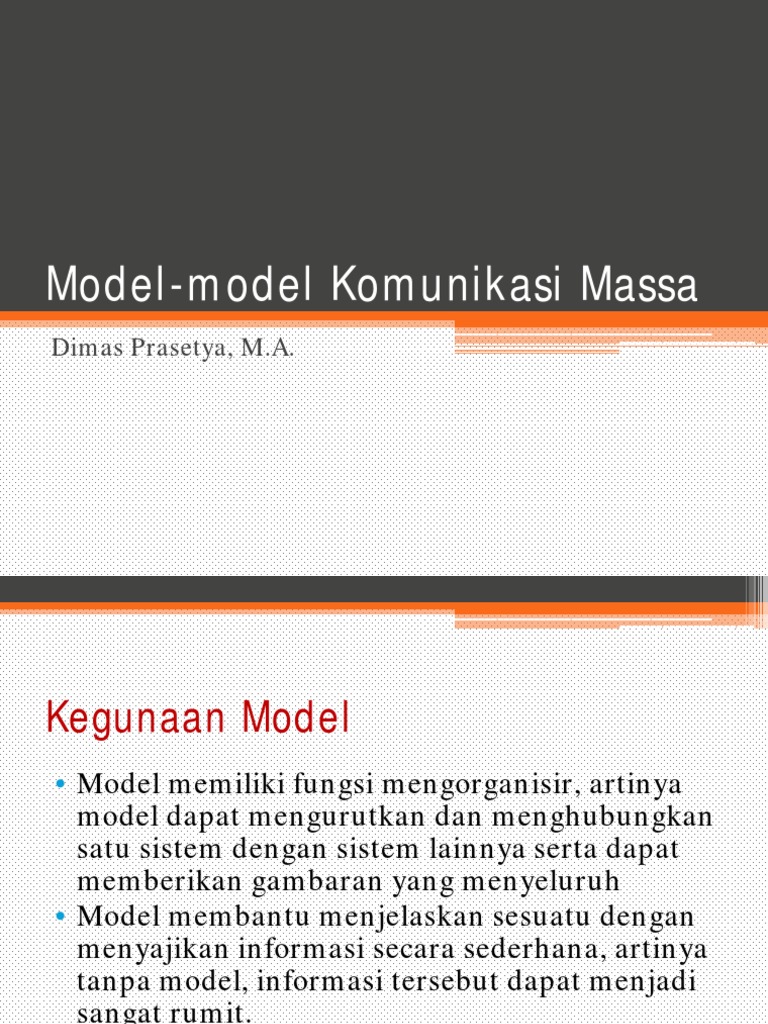 Model-Model Komunikasi Massa | PDF