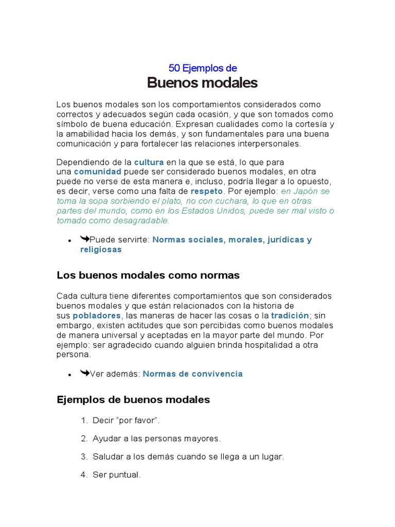 Buenos Modales | PDF