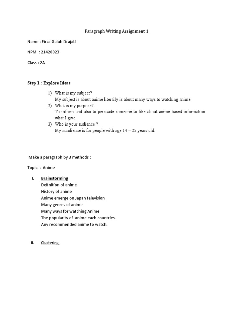 Paragraph Writing Assignment 2 Fix | PDF | Anime | Netflix